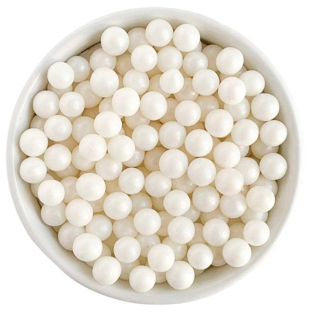 8MM White Sugar Pearls: Edible Cake Decorations (2.5 Ounces) - Etsy