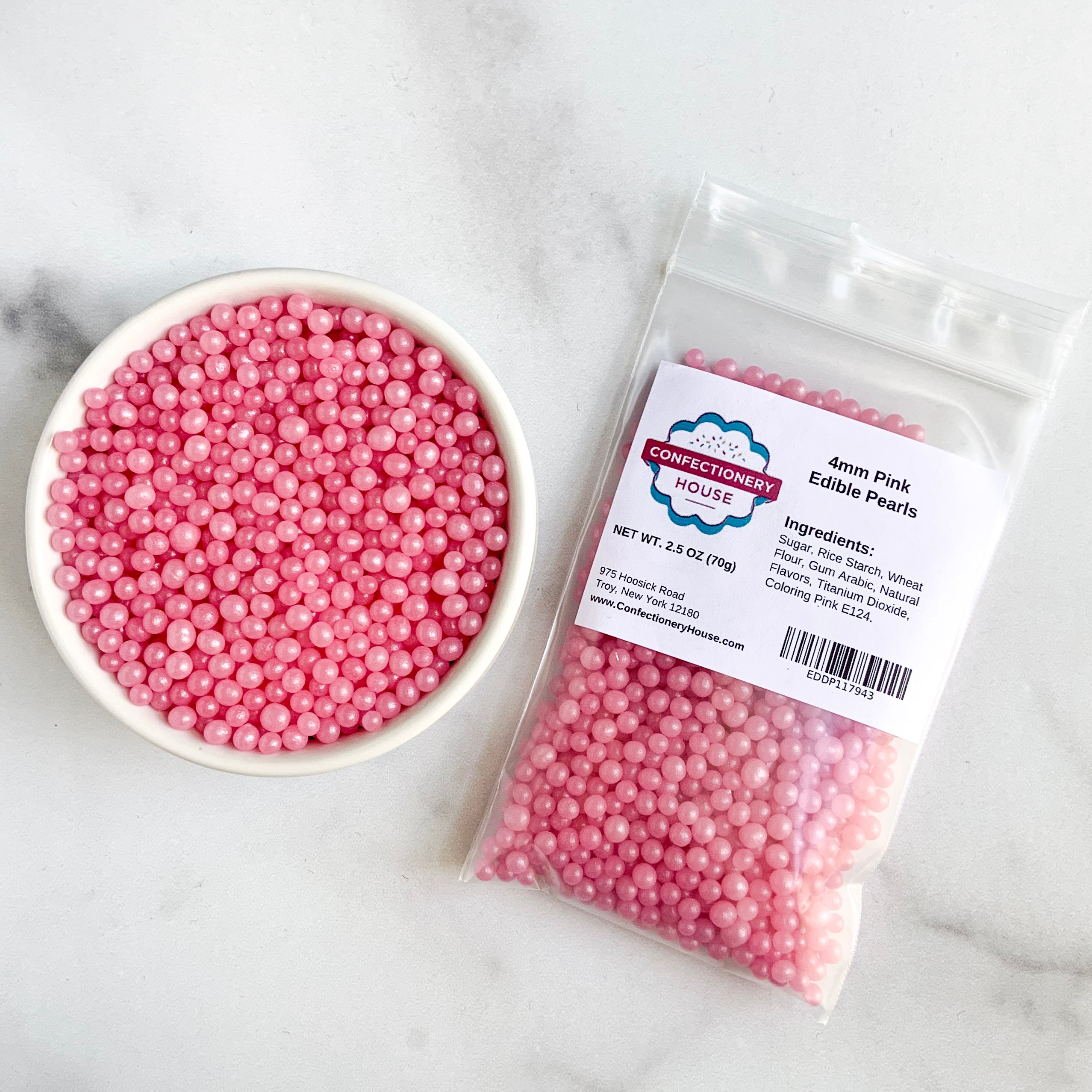 4MM Pink Sugar Pearls: Edible Cake Decorations (2.5 Ounces) - Etsy