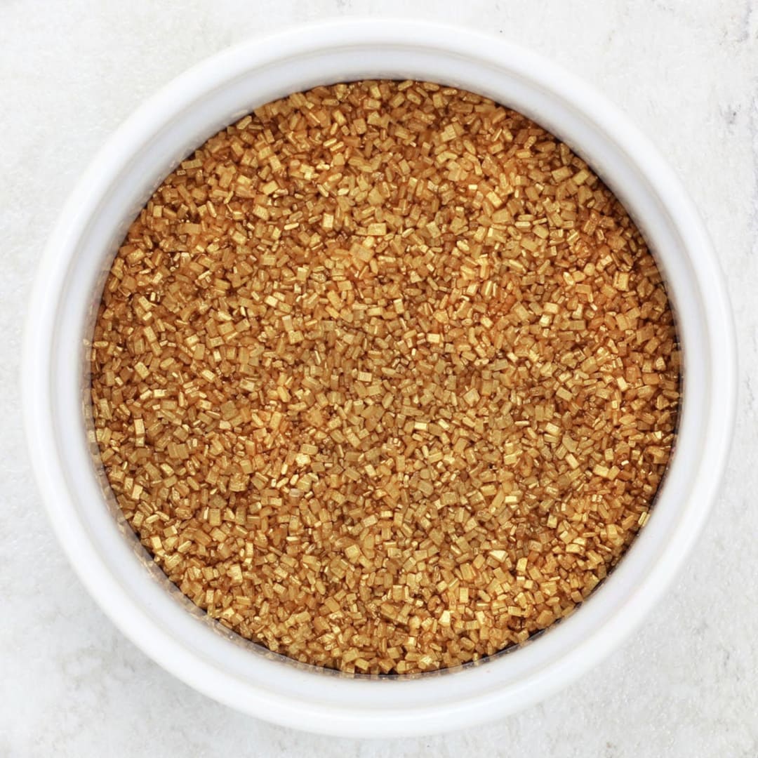 Metallic Gold Pearlized Sugar Crystals: Coarse Sparkling Cookie ...