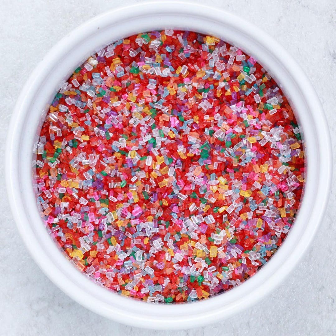 Rainbow Mix Coarse Sugar Crystals | Rainbow Sugar Sprinkles | Rainbow Cookie Sprinkles - Etsy