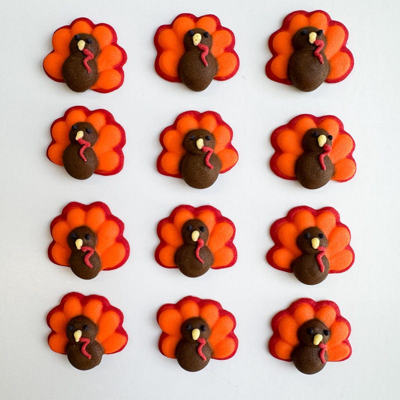 Turkey Template Royal Icing - Etsy