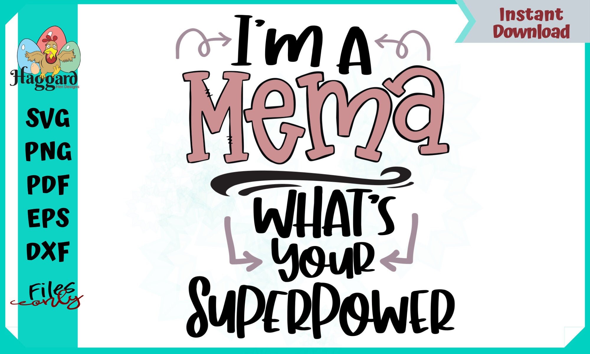 Mema Superpowers SVG | Etsy