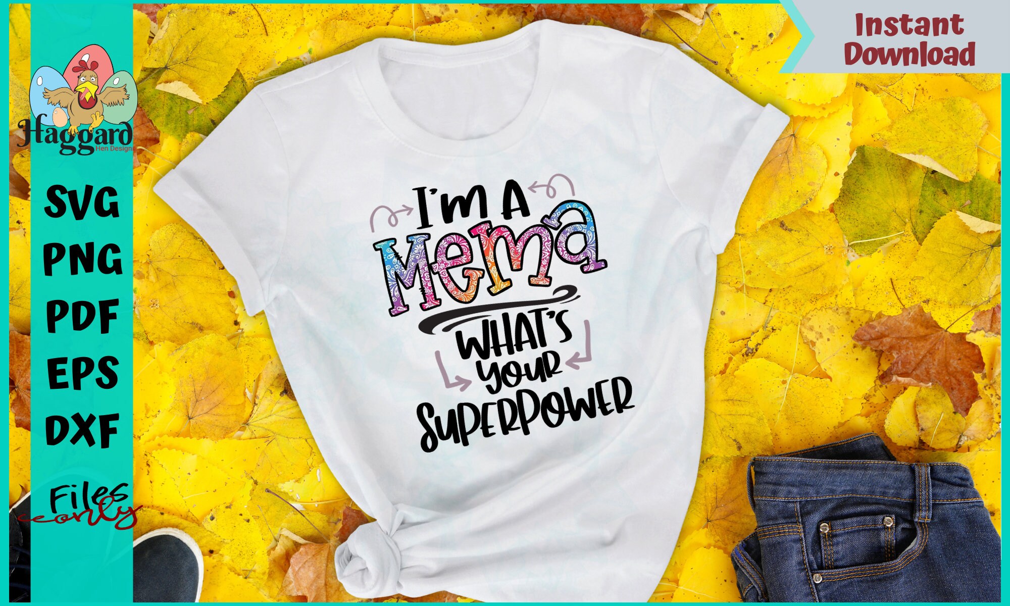 Mema Superpowers SVG - Etsy