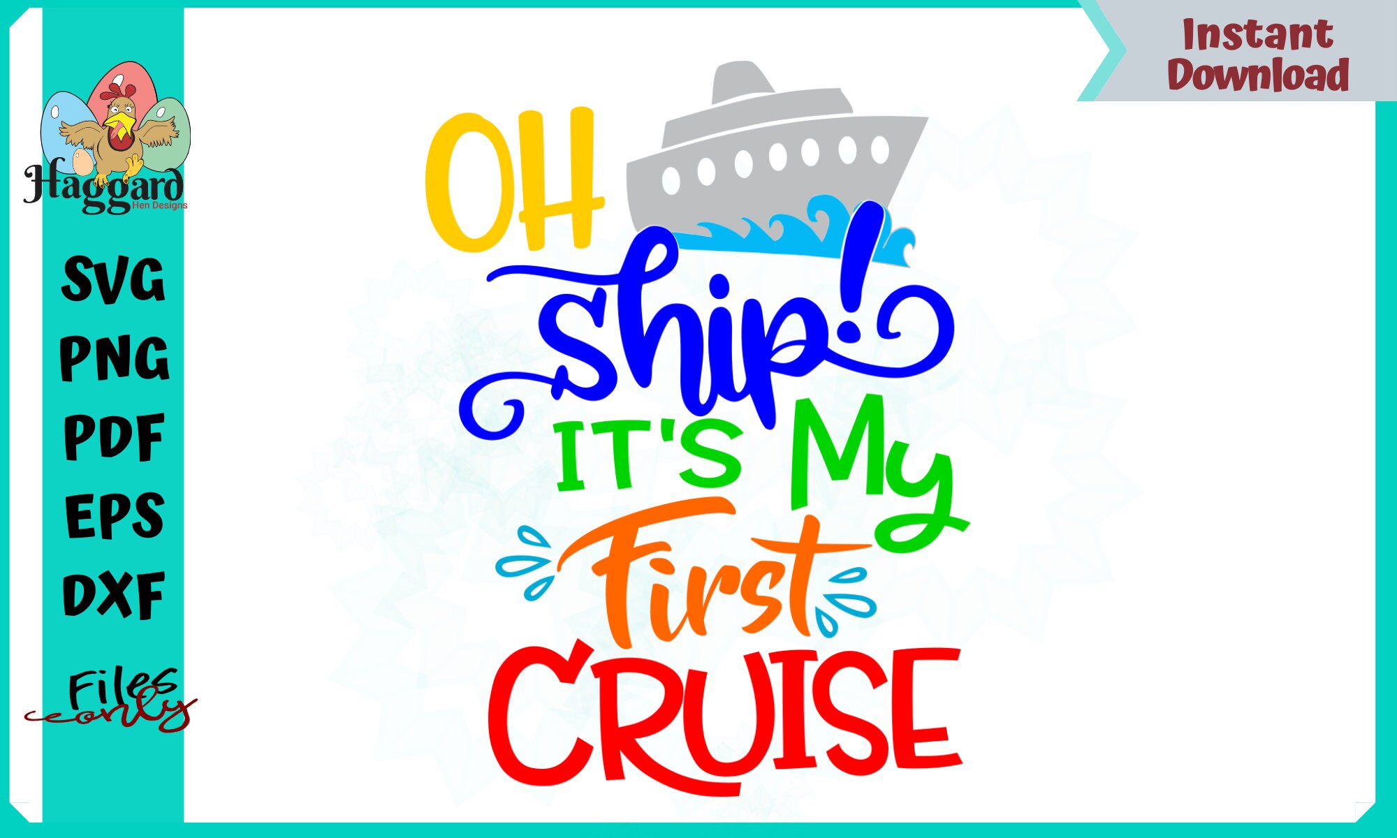 Oh Ship It's My First Cruise SVG Design - Etsy.de