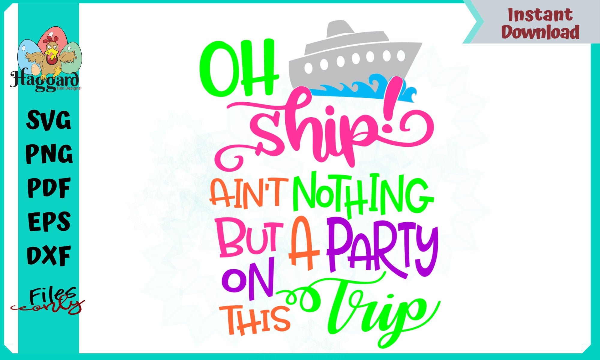 Oh Ship Party Trip SVG Design - Etsy