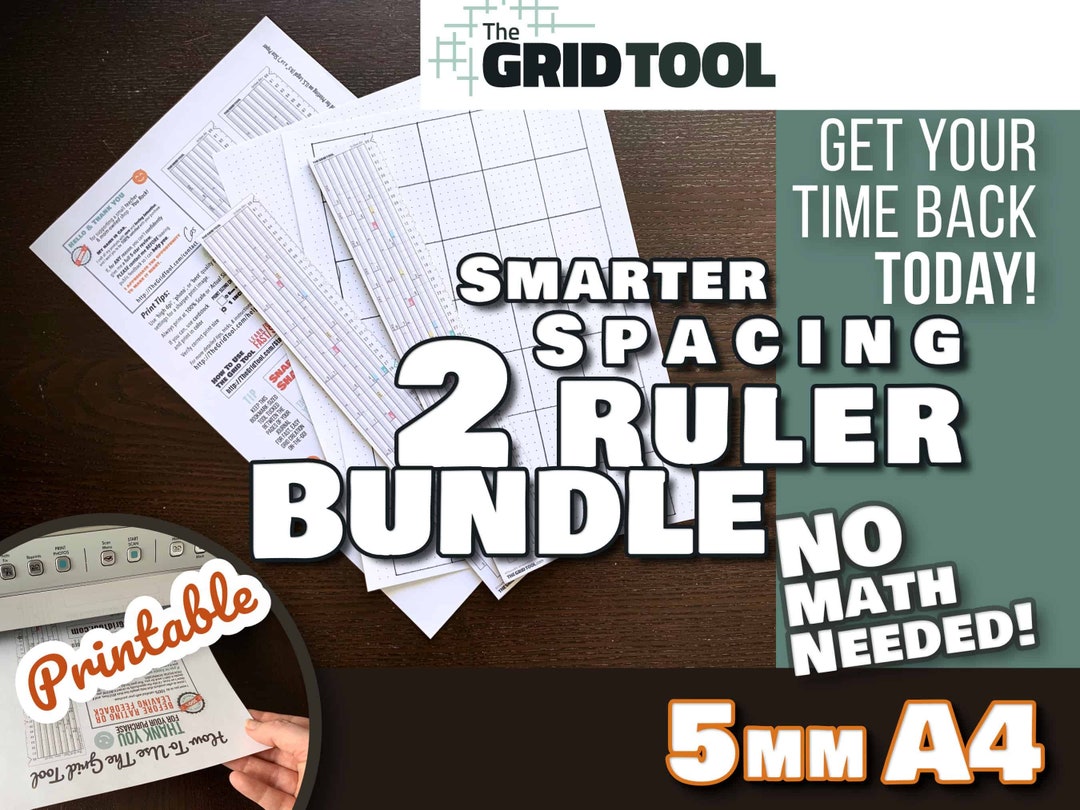 A4 5mm Smarter Spacing Ruler :the Grid Tool Cheat Printable Bullet ...