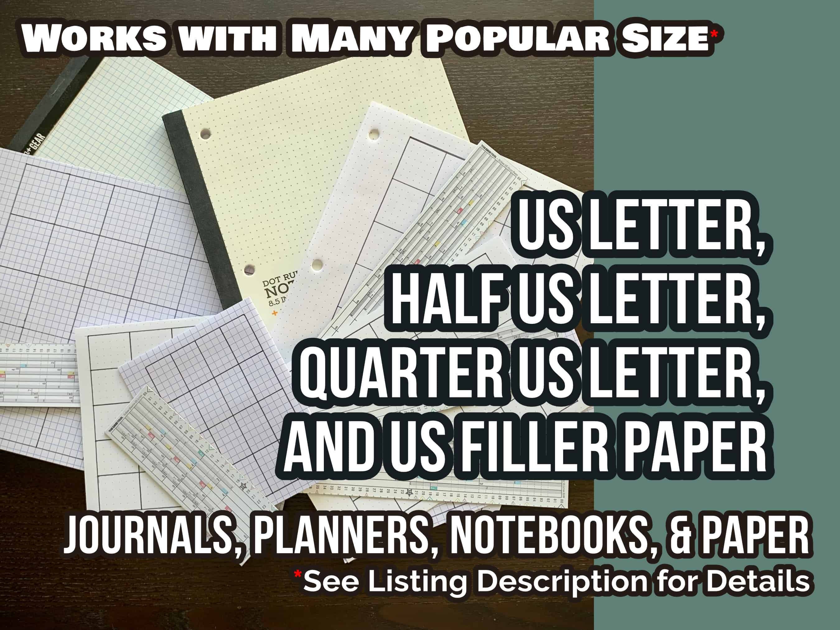 US Letter, Filler Paper 5mm Smarter Spacing Ruler Bundle : Printable ...