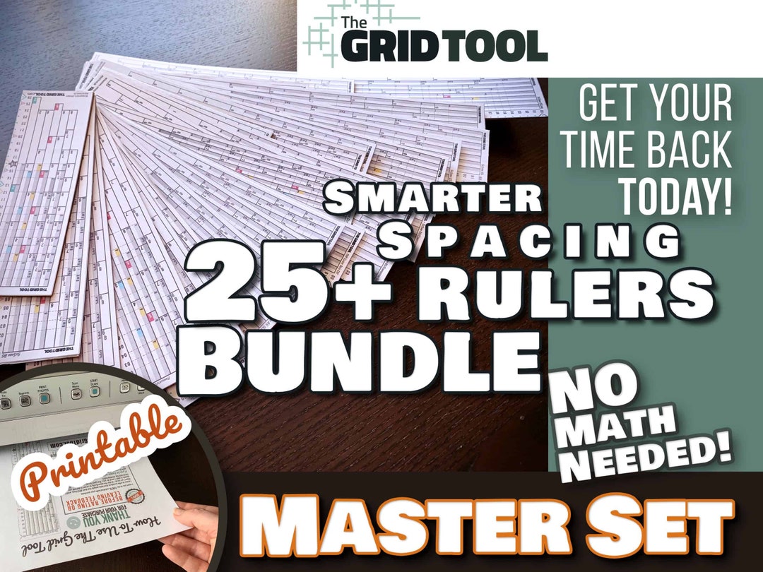 MASTER SET Smarter Spacing Ruler Bundle : Printable Bullet Journal Row ...