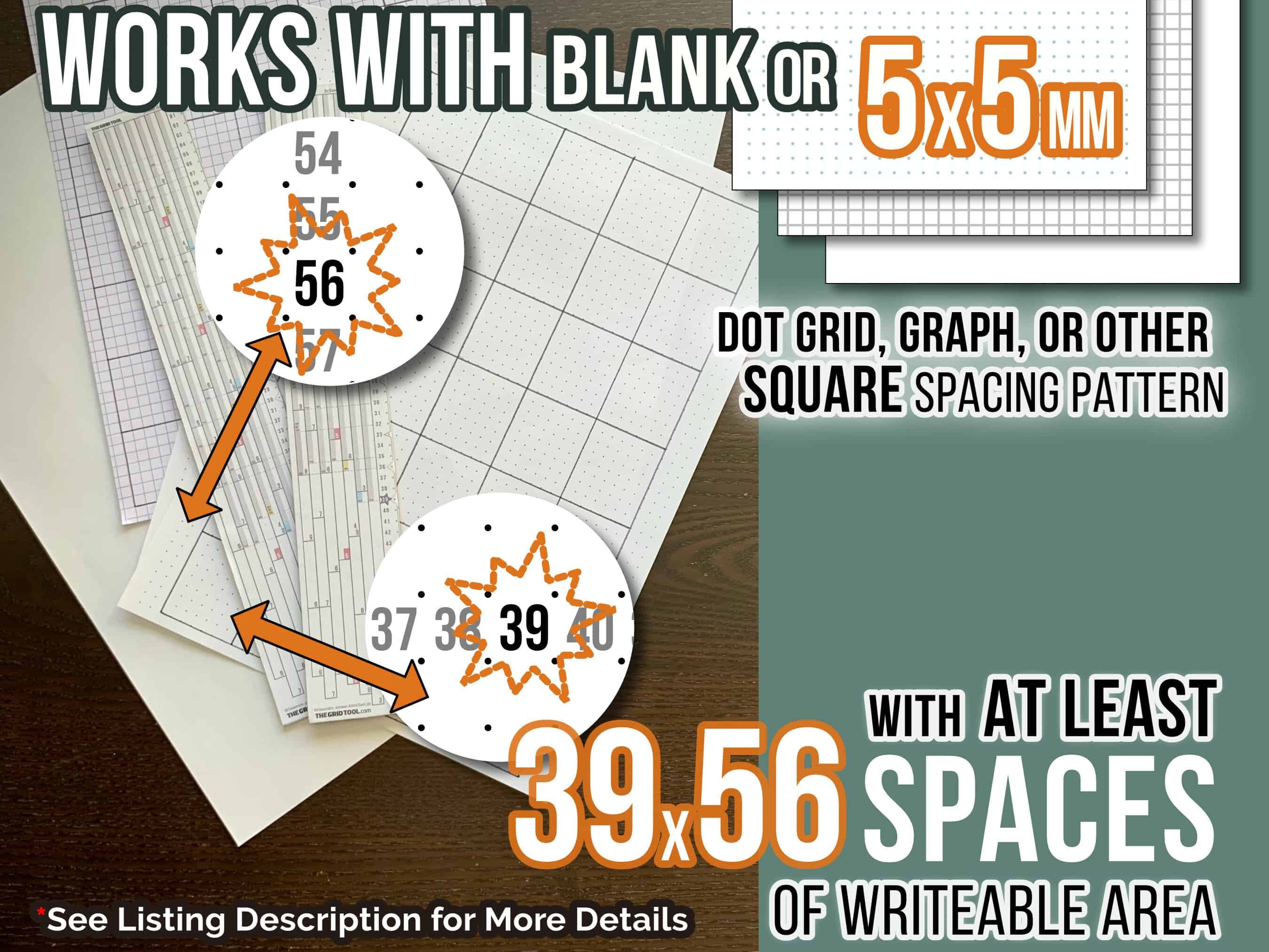 A4 5mm Smarter Spacing Ruler :the Grid Tool Cheat Printable Bullet ...