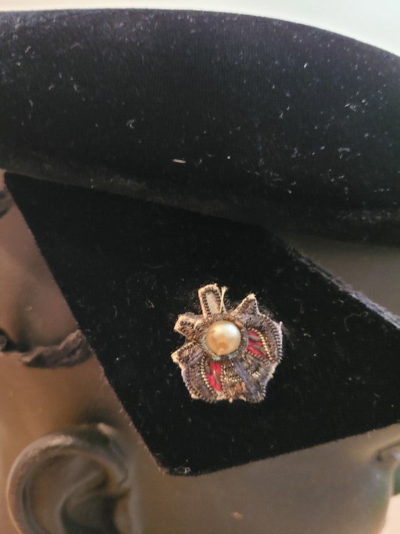 1960 Military inspired vintage hat fascinator - Gem