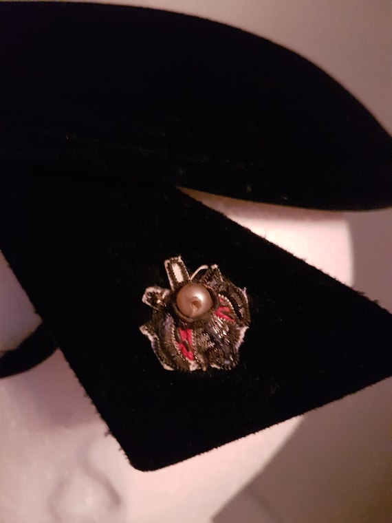 1960 Military inspired vintage hat fascinator - Gem