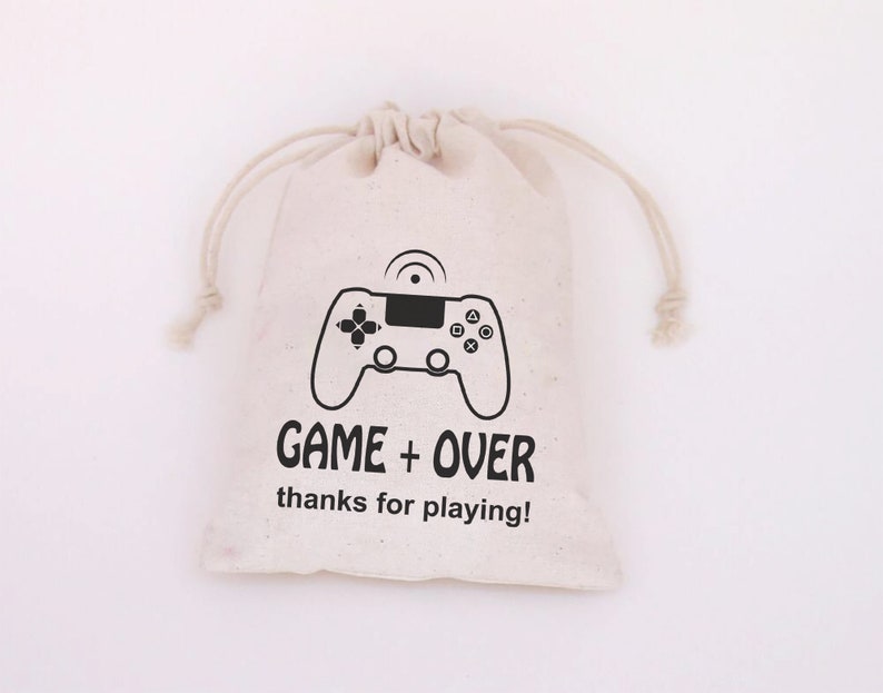 Set Of10/20 Game OVER BIRTHDAY Thank You Bags With Controller | Etsy