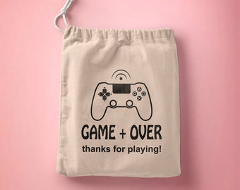 Set of 100 Game Over Birthday Thank You Bags With Controller Design ...