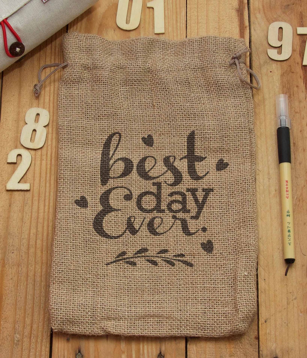 CUSTOM Jute Burlap Drawstring Eco-friendly Reusable Bag 57 - Etsy