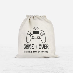Set Of10/20 Game OVER BIRTHDAY Thank You Bags With Controller Video ...