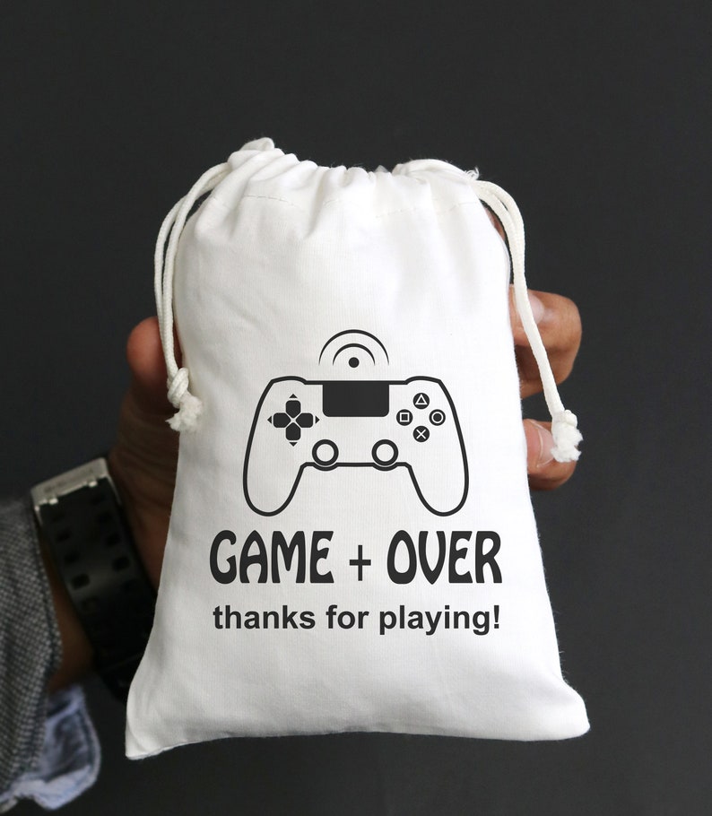Set Of10/20 Game OVER BIRTHDAY Thank You Bags With Controller | Etsy
