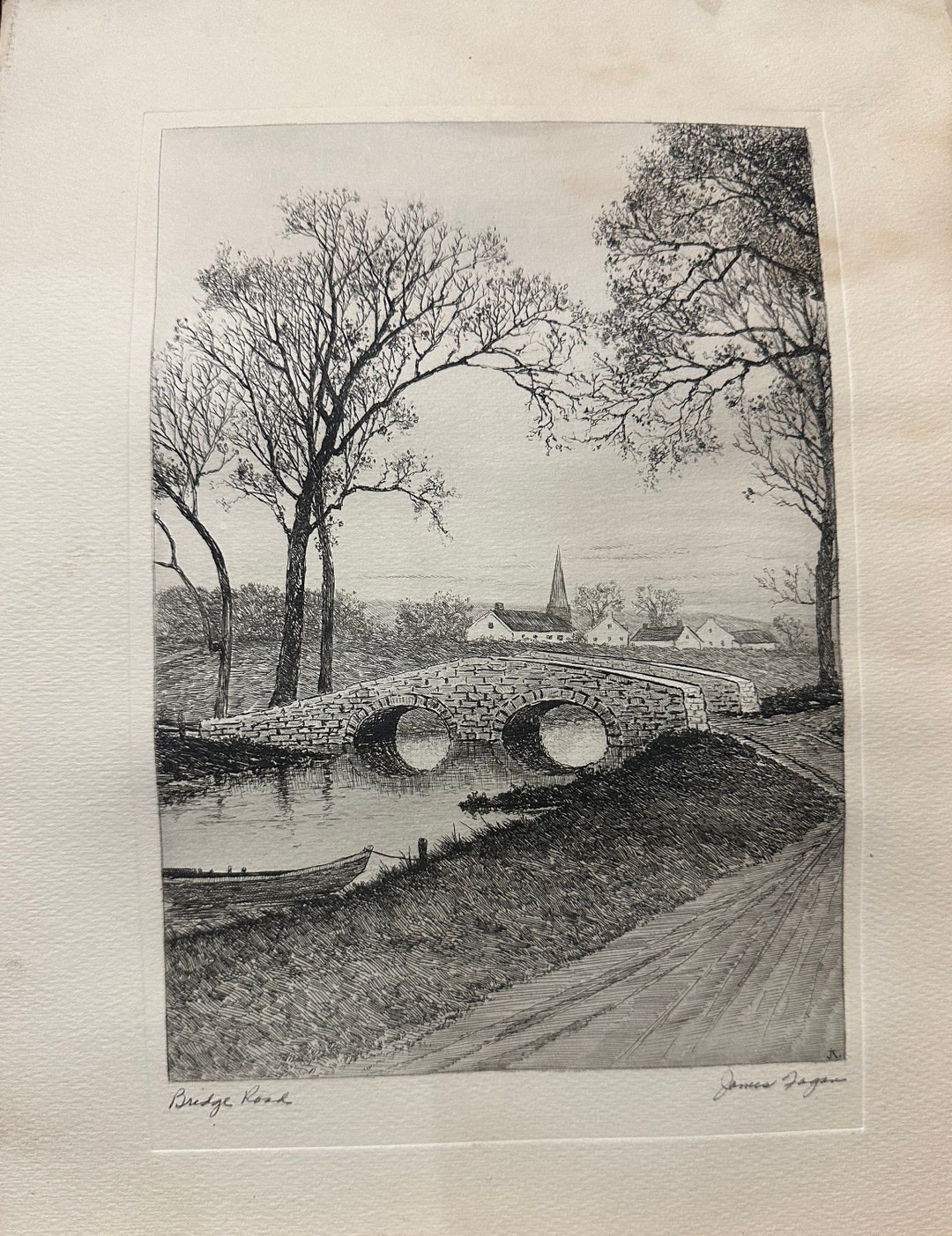James Fagan Lithograph- "bridge Rock" Signed Print - Etsy