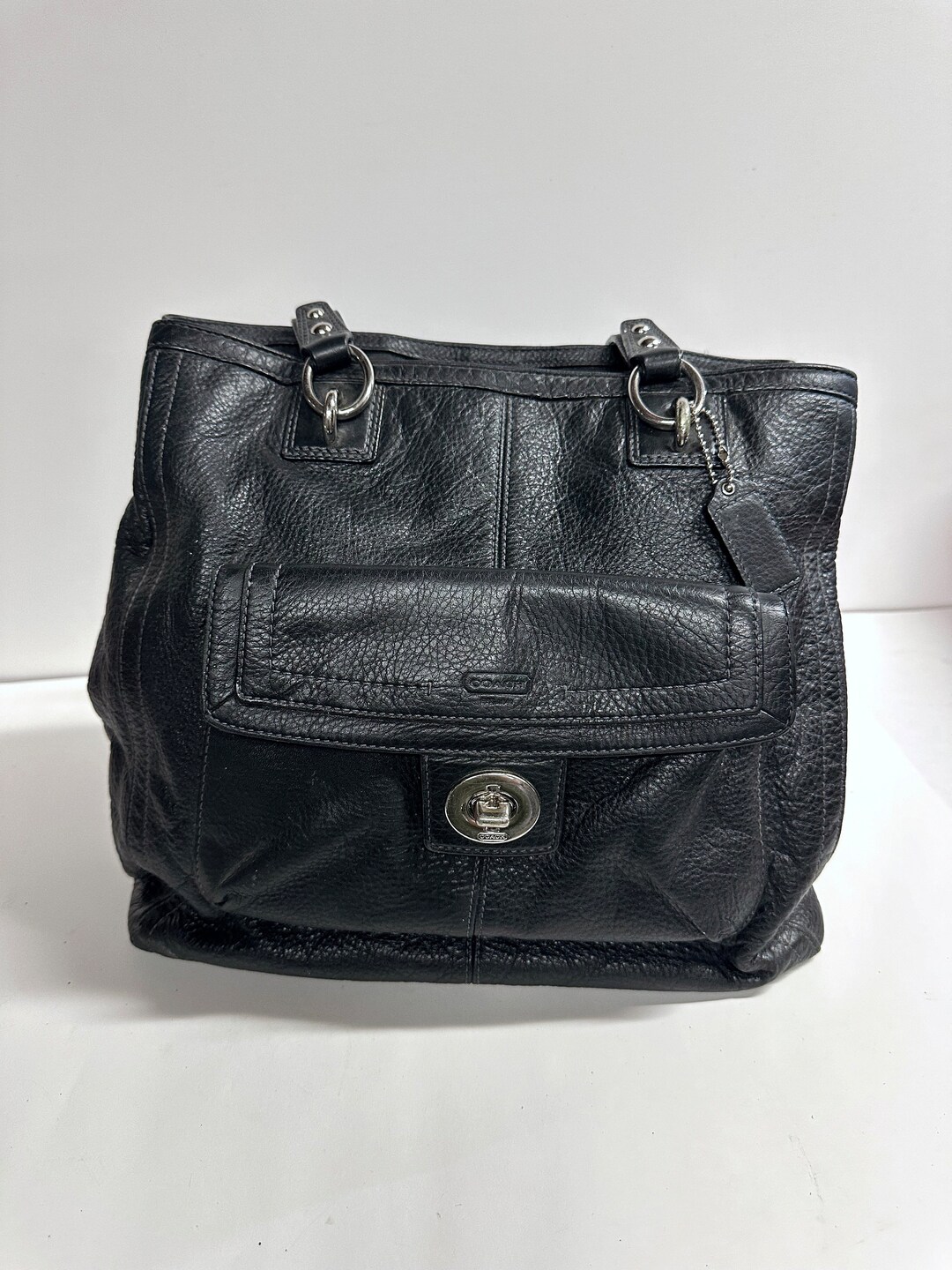 Coach "penelope" Black Leather Bag - Etsy