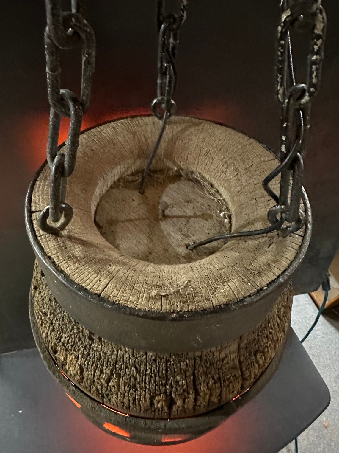 Antique Wagon Wheel Hub Hanging Light Fixture - Etsy