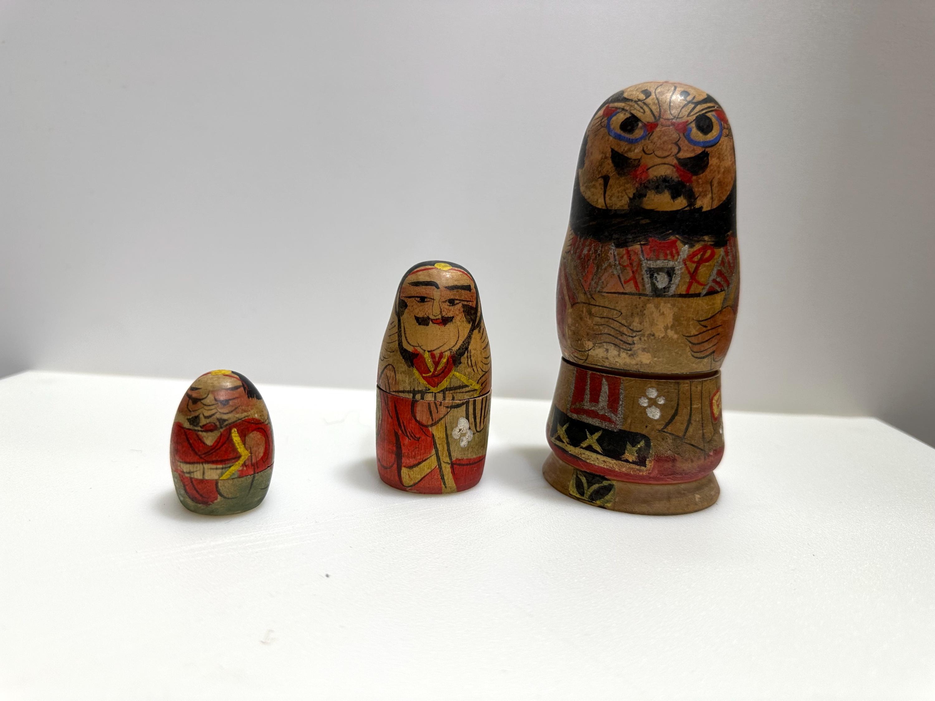 Antique Japanese Wooden Nesting Dolls - Etsy