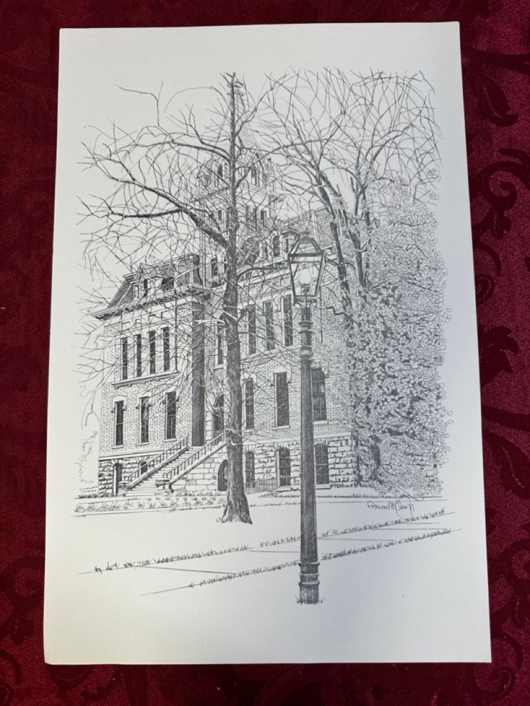 Vanderbilt University, Pen and Ink Print by Frances Mcclough - Etsy