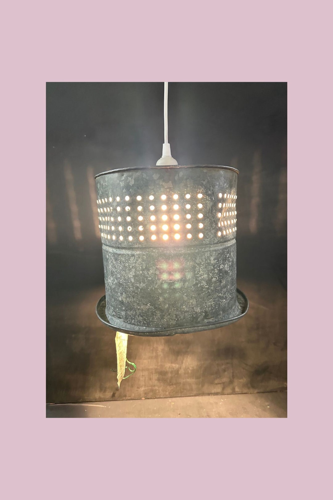 Hand Made Bait Bucket Hanging Light Fixture- Adjustable Hatch - Etsy