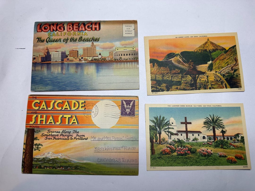 Vintage California Post Cards - Etsy