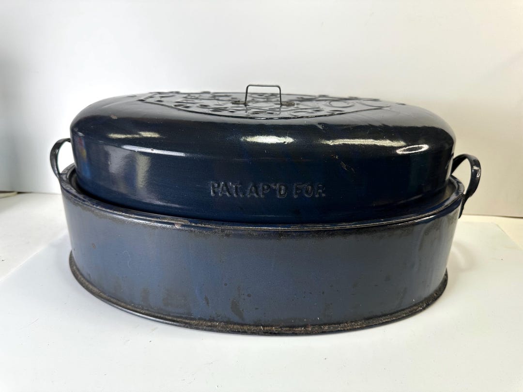 Dark Blue HSB & Co Revoloc Enamel Roaster - Etsy