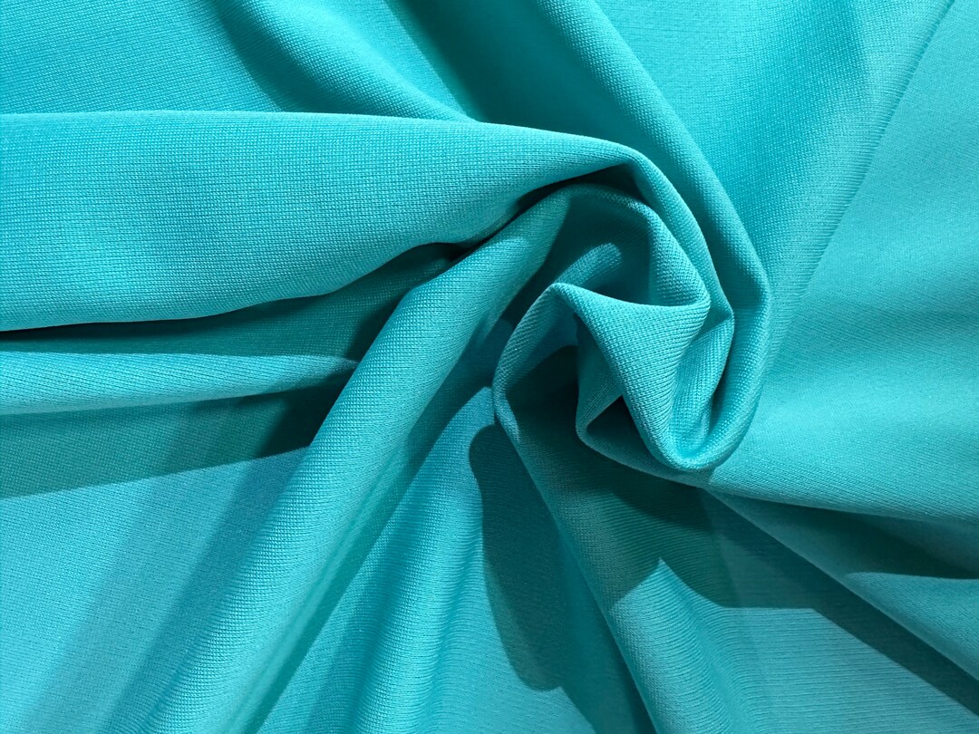 Turquoise Blue Single Knit Fabric Remnant, 1960s - Etsy