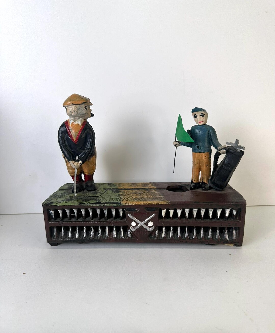 Antique Birdie/ Putt Cast Iron Golfer and Caddy Bank - Etsy