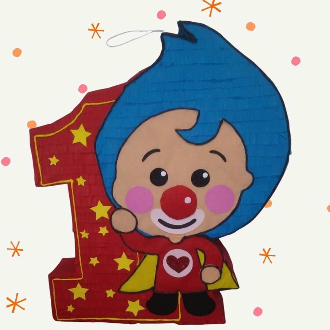Big Plim Plim Number 1 Plim Plim Birthday Party Clow Plim - Etsy Hong Kong