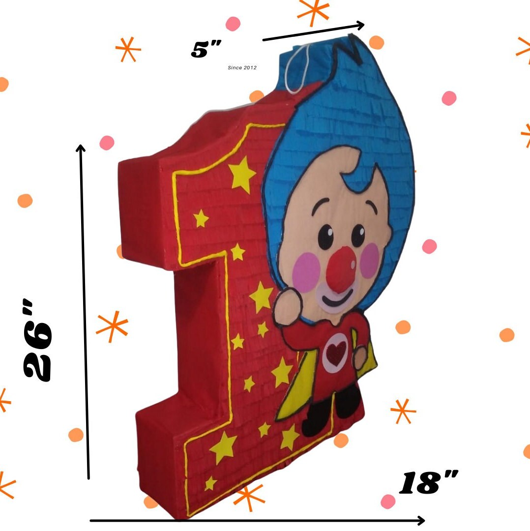 Big Plim Plim Number 1 Plim Plim Birthday Party Clow Plim - Etsy Hong Kong