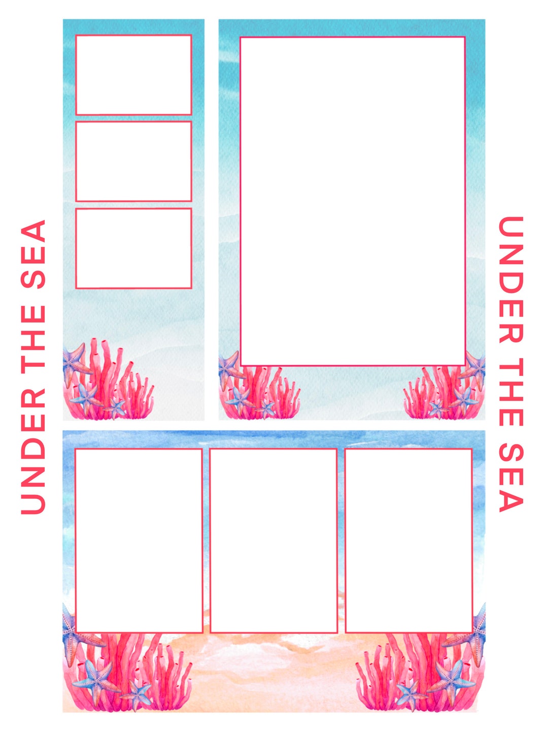 Under the Sea Photo Booth Template, Beach Photo Booth Template, Wedding ...