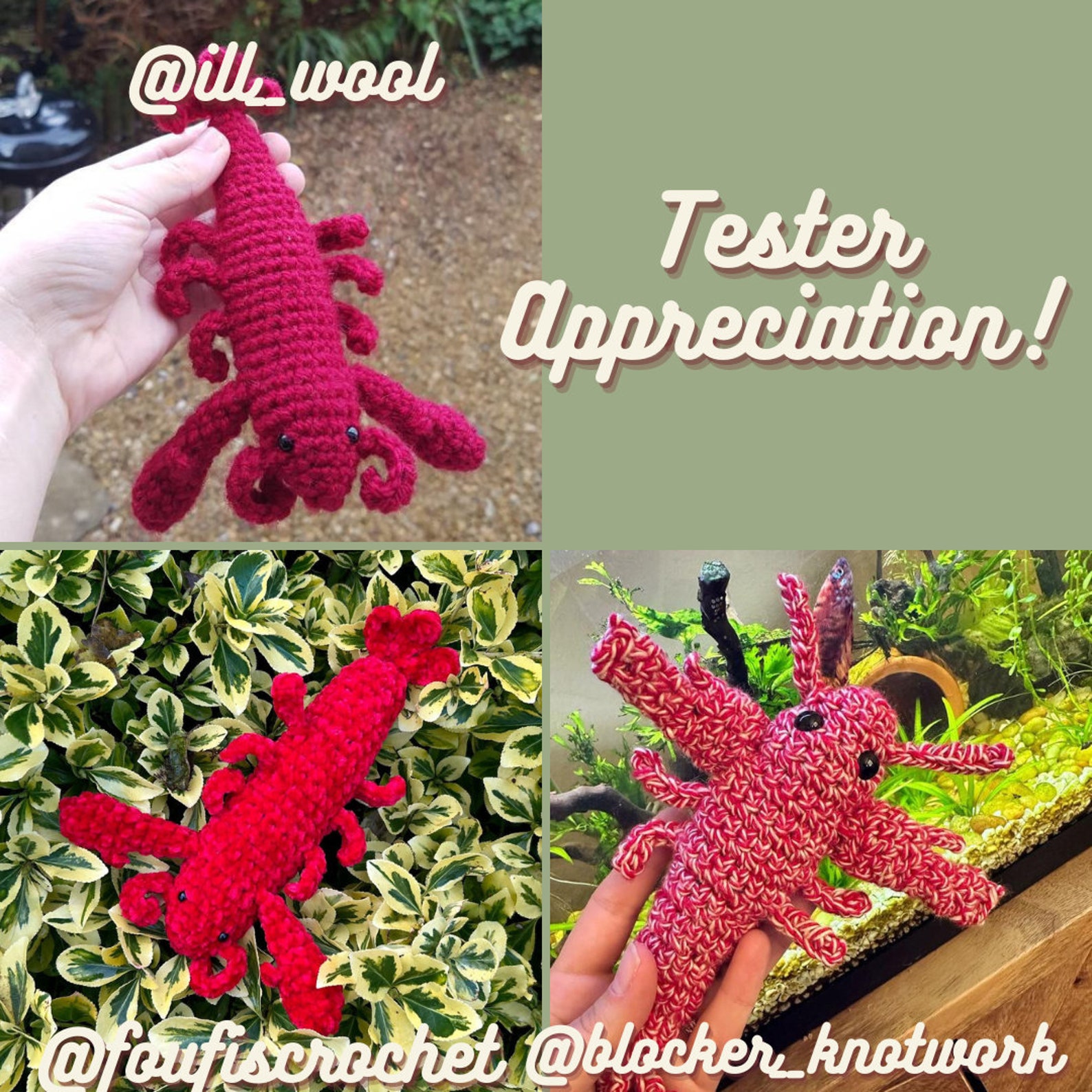 No-sew Lobster Crochet Pattern *PATTERN ONLY* - Cute No Sew Crochet ...