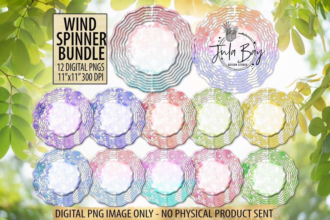 Wind Spinner PNG, Wind Spinner Sublimation Bundle , Pastel Wind Spinner ...