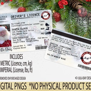 Santa Drivers License PNG Printable Santa License PNG Sublimation ...