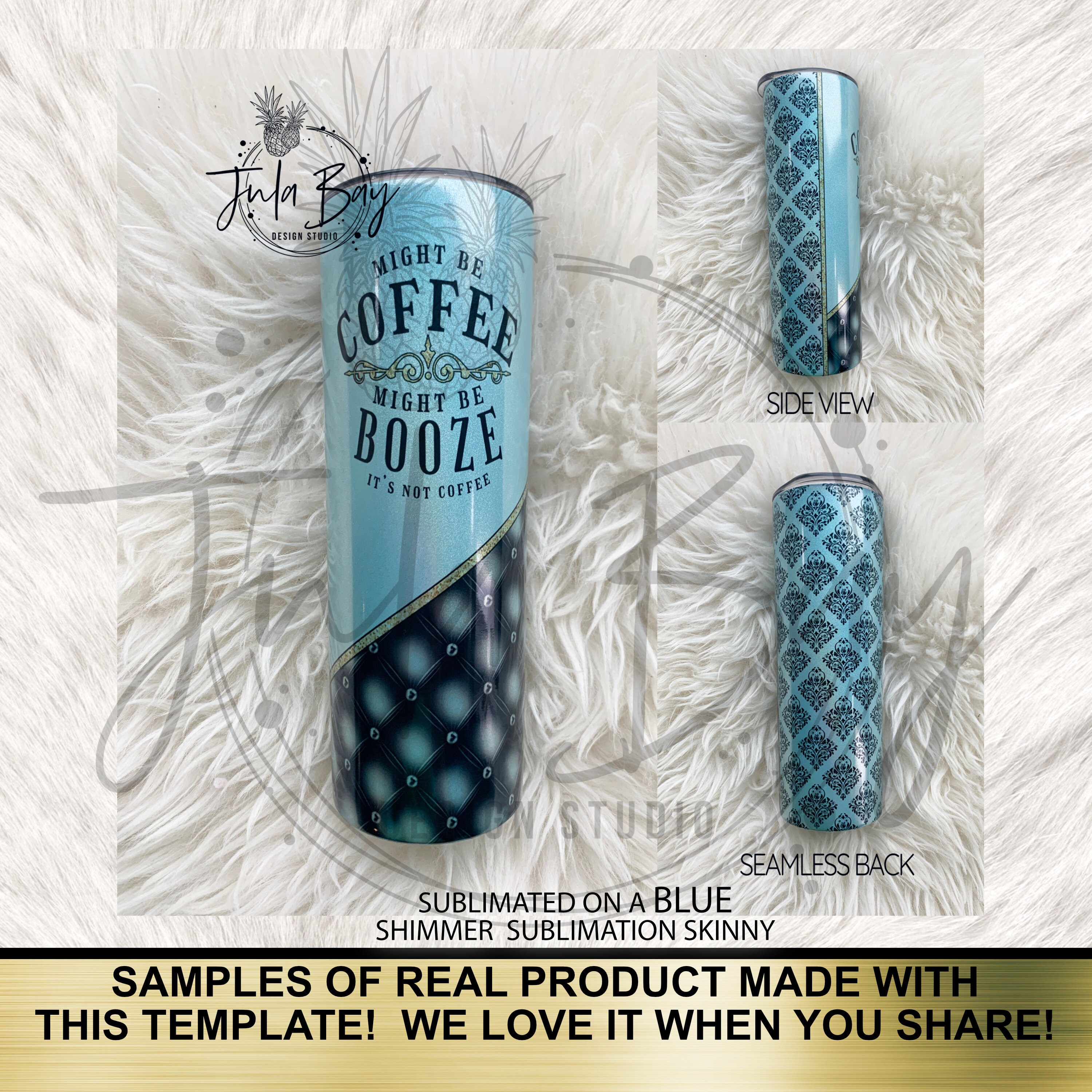 Might Be Coffee Might Be Booze Skinny Tumbler Full Wrap - Etsy