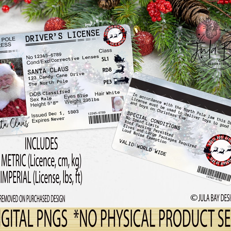 Printable Santa Driver's License - Etsy