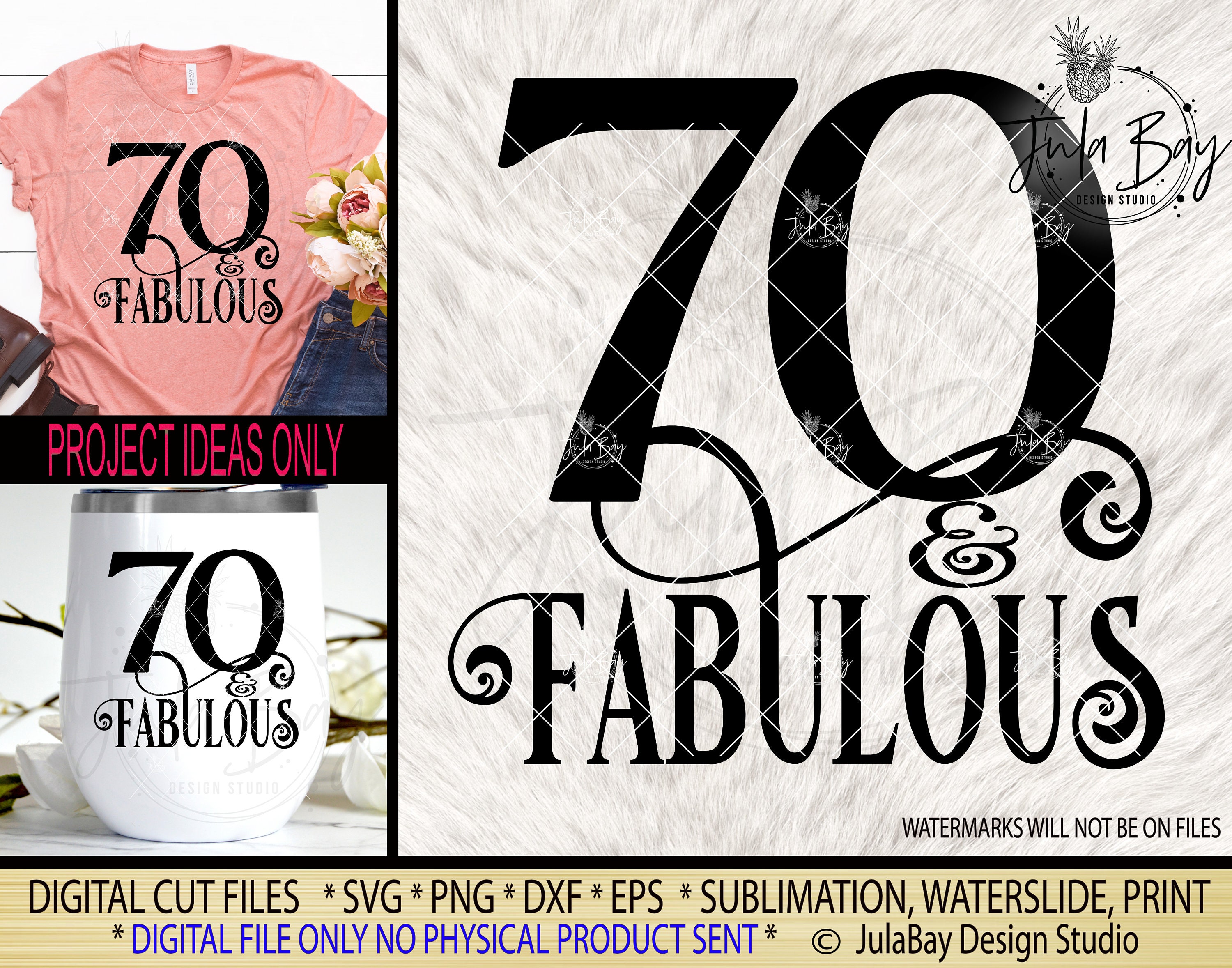 70 And Fabulous Svg 70th Birthday Cutting File Cricut Etsy