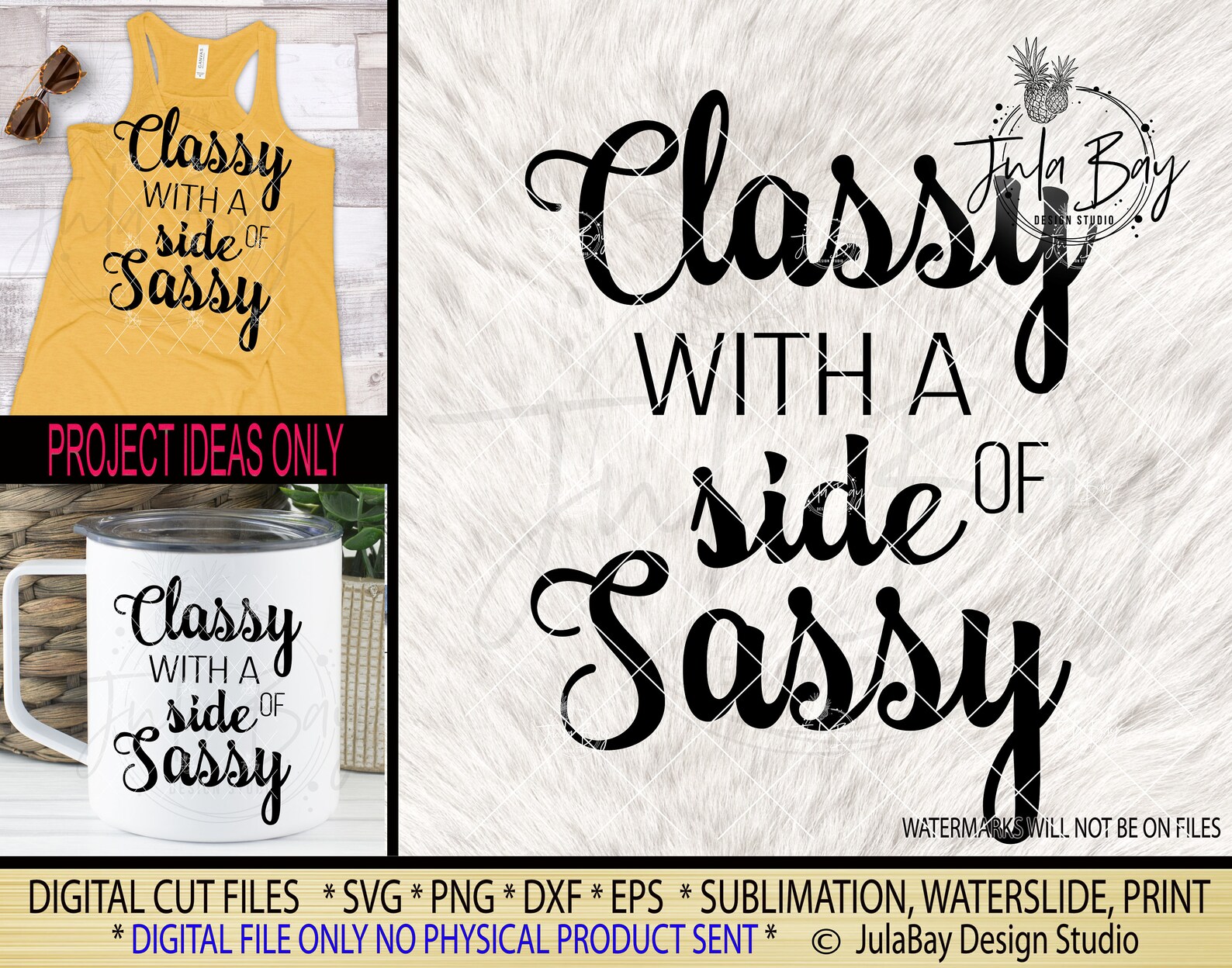 Classy With A Side Of Sassy Svg Cutting File For Cricut Wine Etsy