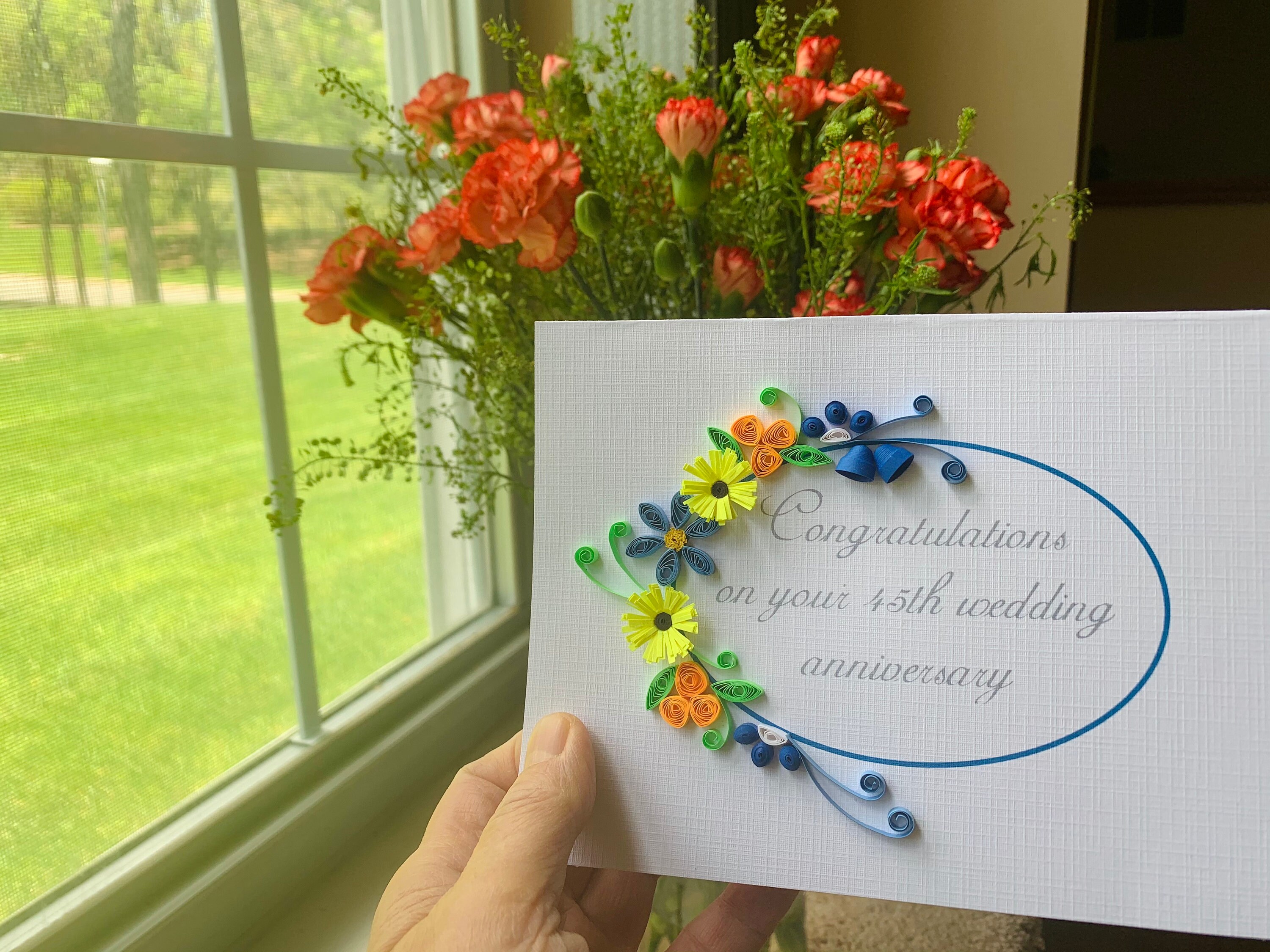 Customized Card Quilled Card Wedding Anniversary Birthday - Etsy