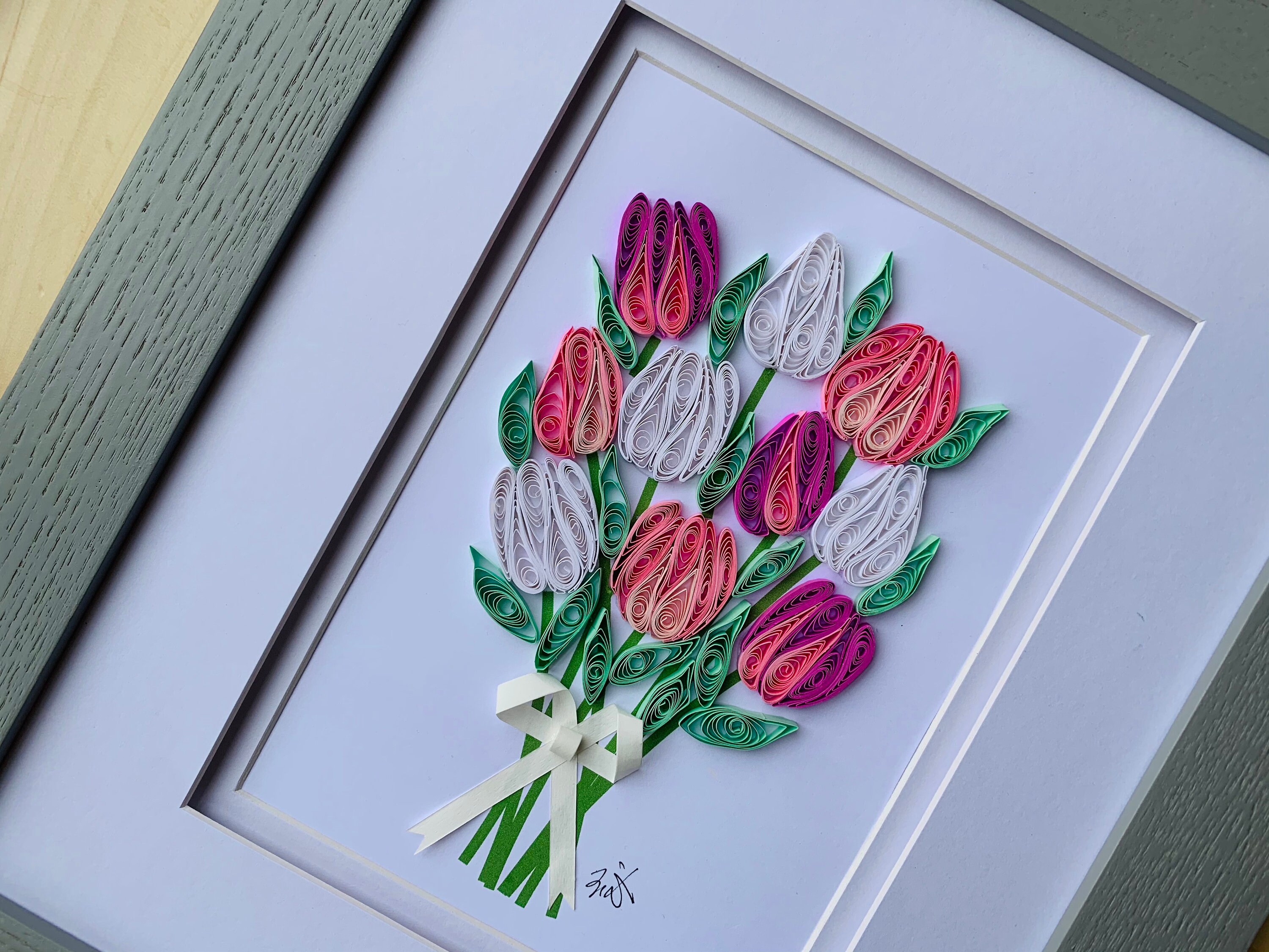 Quilling Art Tulip Bouquet Wall Hanging/card great Gift for - Etsy