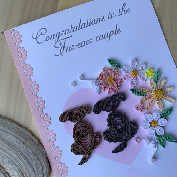 Quilled Wedding Card - Etsy