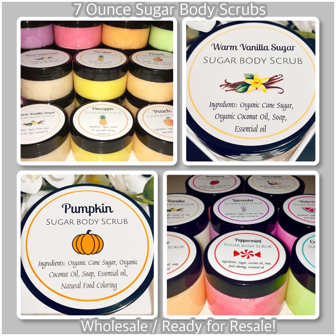 100 Wholesale Sugar Body Scrubs 7 Ounces Essential Oil - Etsy