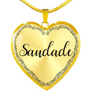Saudade - Memorial Jewelry - Portuguese Word - Etsy