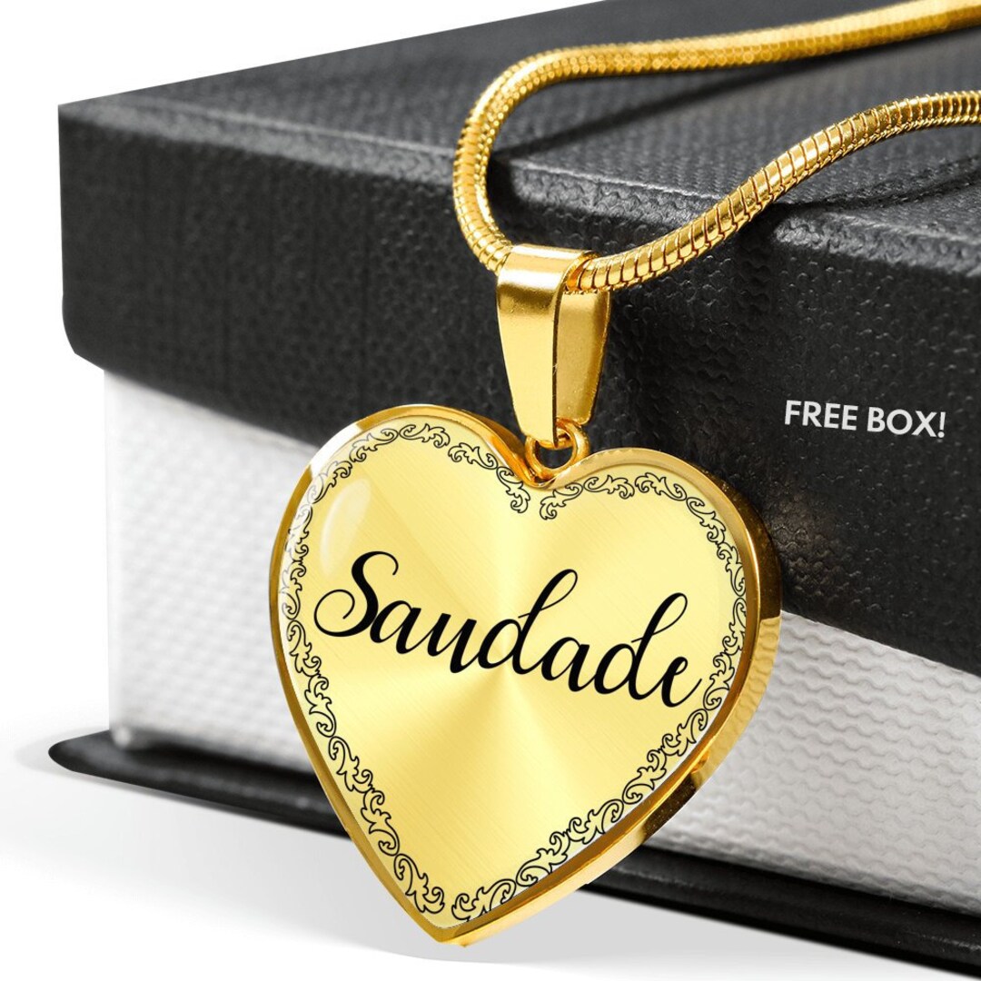 Saudade - Memorial Jewelry - Portuguese Word - Etsy