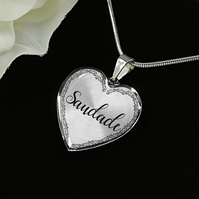 Saudade Memorial Jewelry Portuguese Word | Etsy