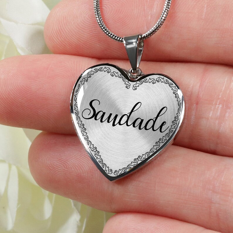 Saudade Memorial Jewelry Portuguese Word | Etsy