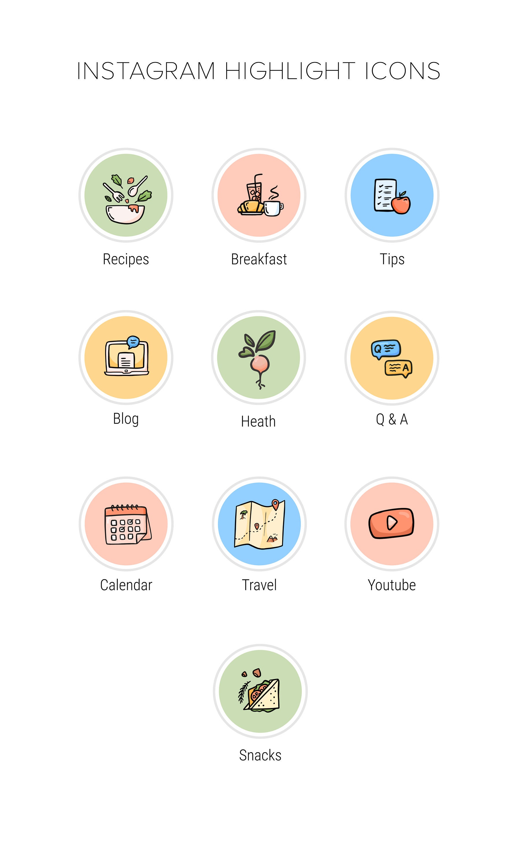 Health Coach Icons for Instagram - Etsy