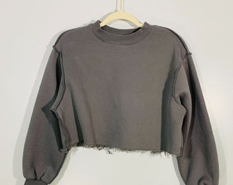 Raw Edge Sweatshirt | Etsy
